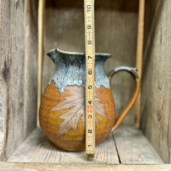 Large Leaf Pitcher {Autumn Storm} - Alewine Pottery